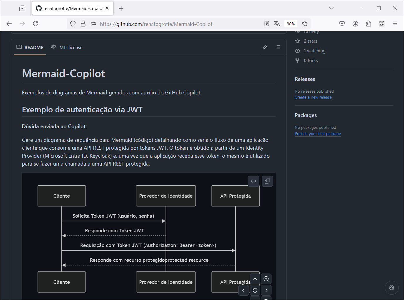 GitHub Copilot + Mermaid: gerando diagramas de arquitetura em segundos!